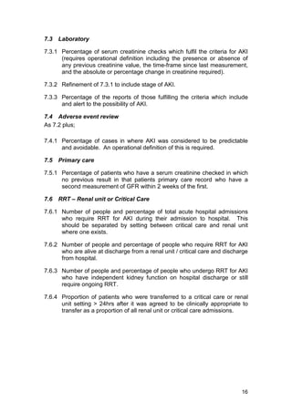 Acute Kidney Injury (AKI) Clinical Audit Tools 2011 | PDF