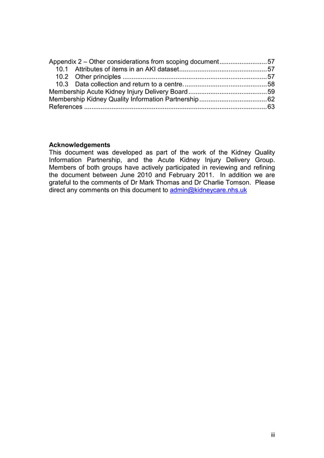 Acute Kidney Injury (AKI) Clinical Audit Tools 2011 | PDF