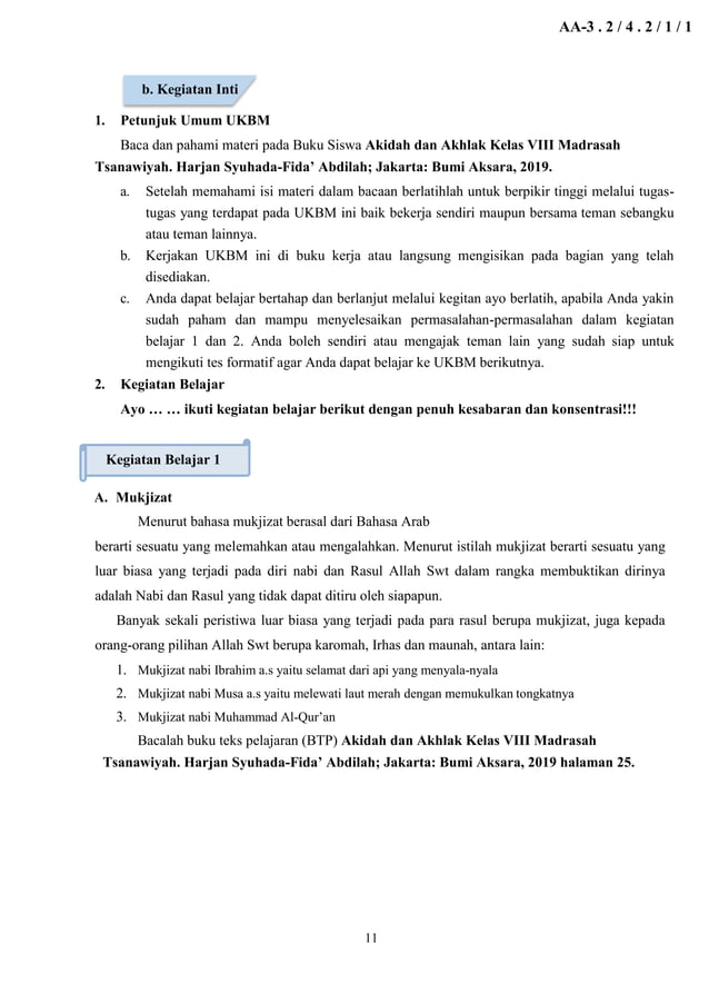 Materi Ajar Akidah Akhlak kelas 8 MTS.pdf