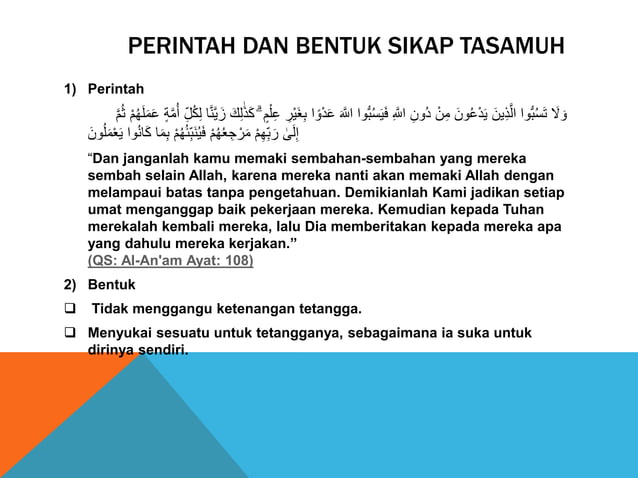 HUSNUZAN, TASAMUH, TAAWUN, DAN TAWADUK. | PPTX