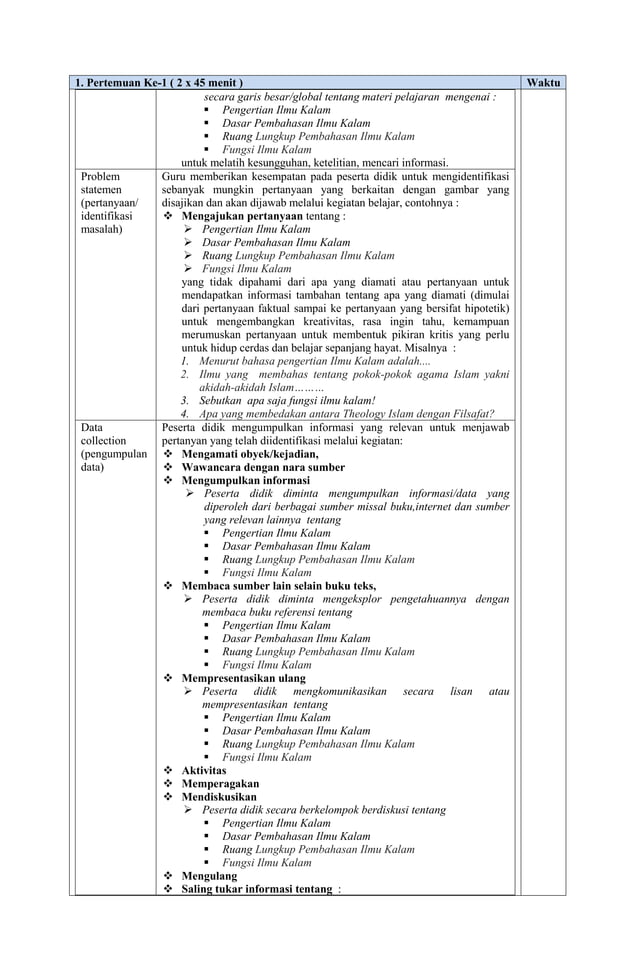 RPP MA Akidah akhlak kelas XI | PDF