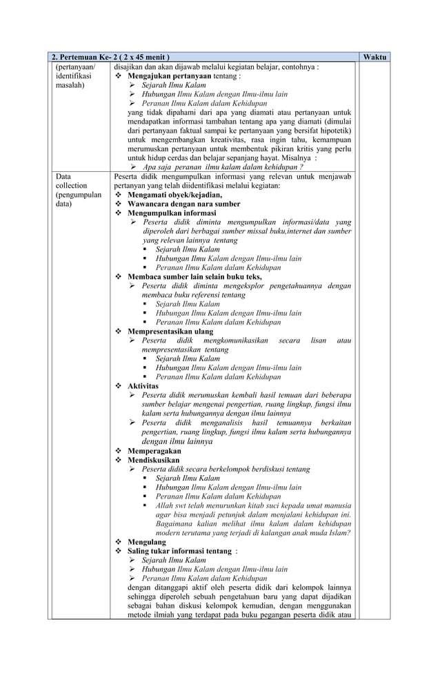 RPP MA Akidah akhlak kelas XI | PDF