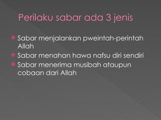 AKIDAH akhlak tentang sukur dan sabar dan aplikasinya dalam kehidupan ...