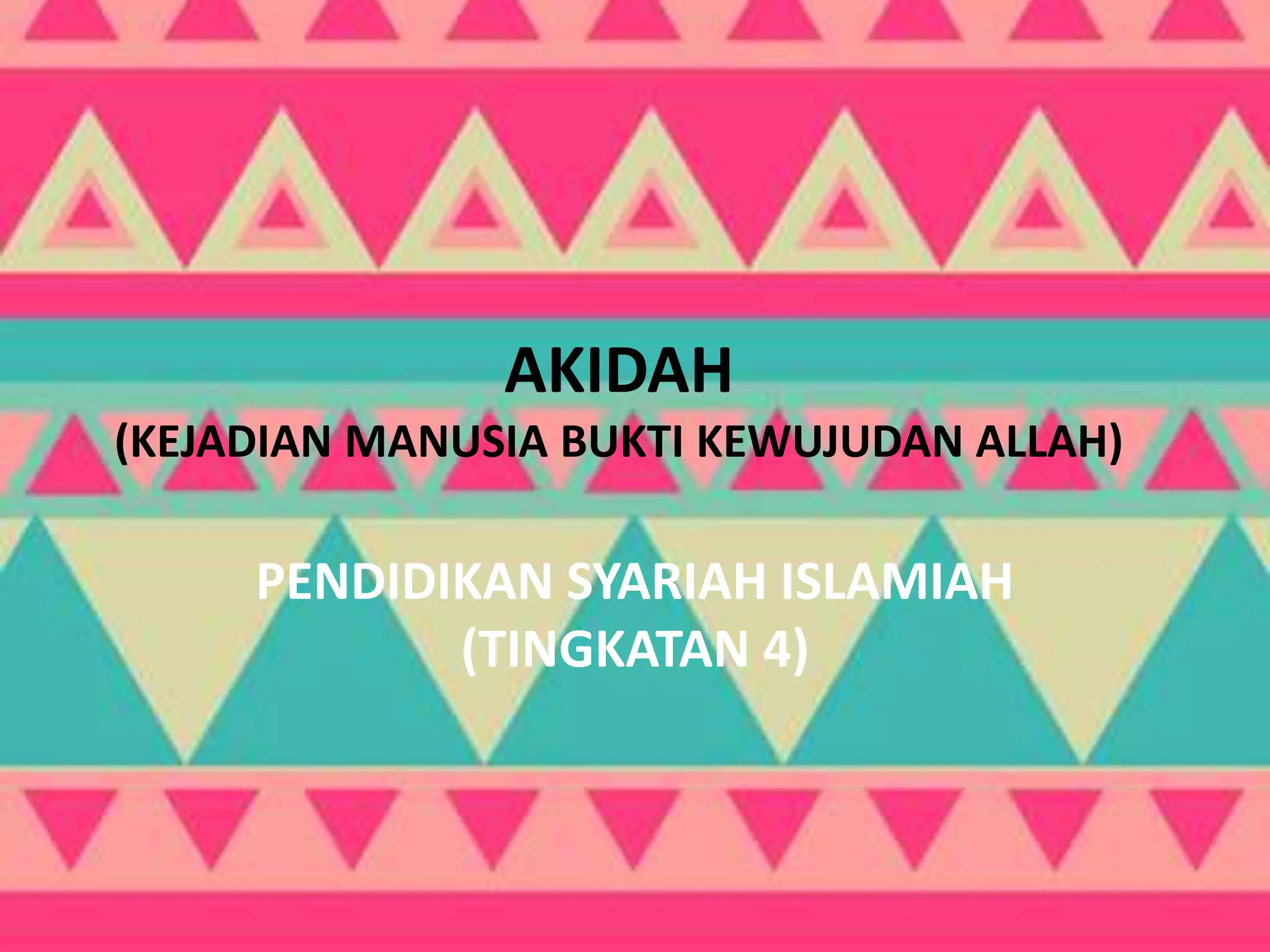 PENDIDIKAN SYARIAH TINGKATAN 4 (AKIDAH) | PPTX