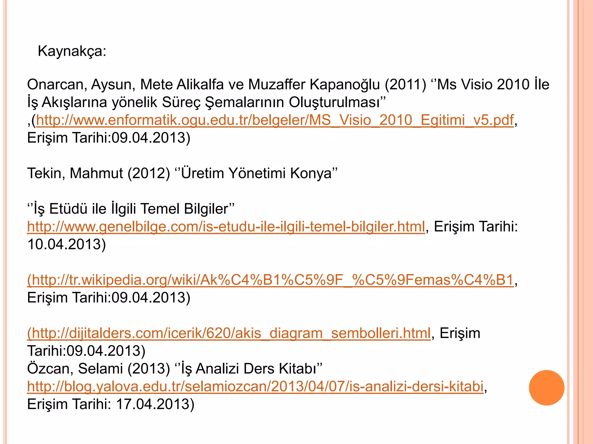 Akış Şemaları ( İş Analizi ve Uygulamaları Dersi) | PPTX