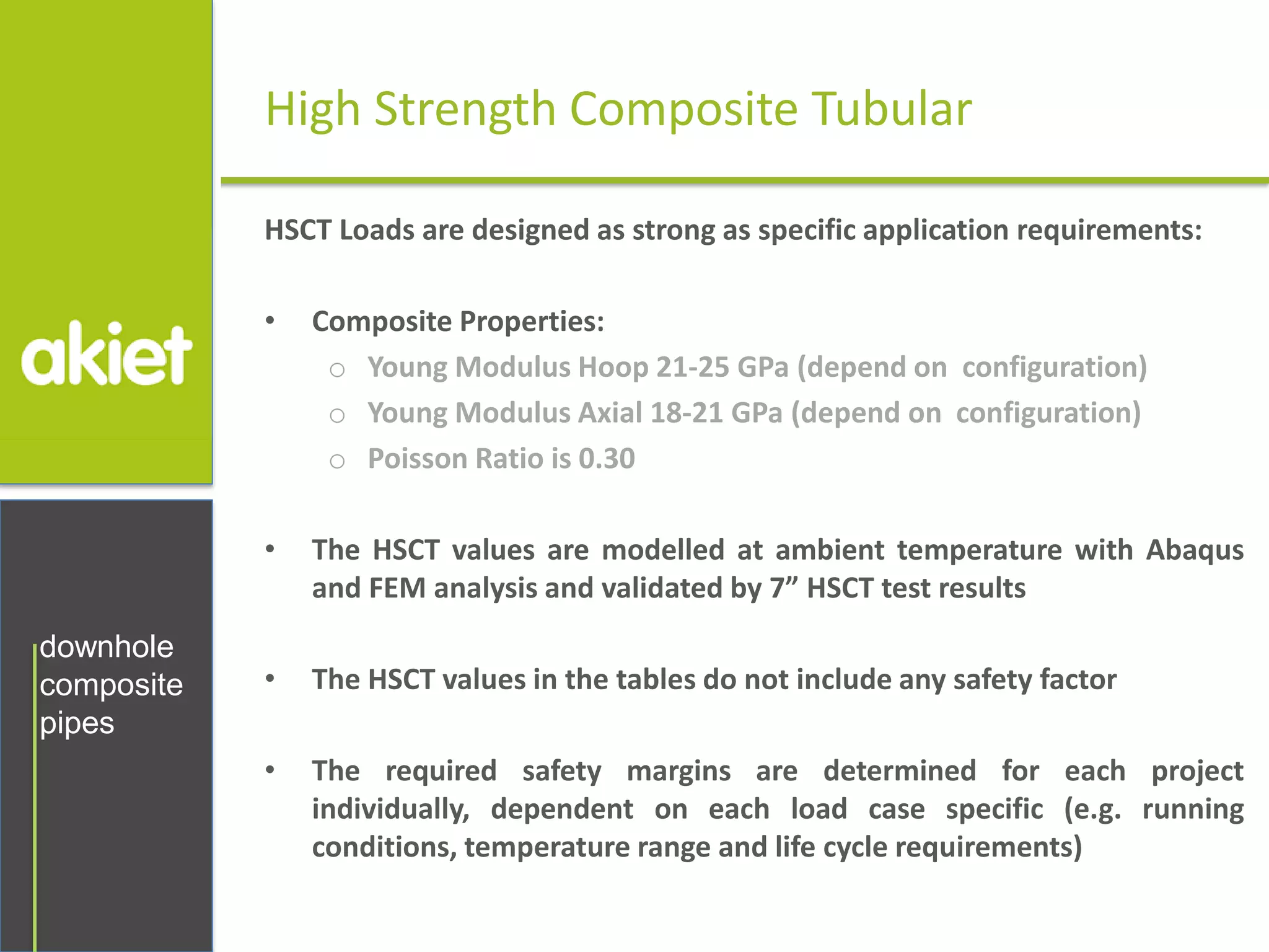 Akiet 7in HSCT Comparison Sheet and in 4000m vertical hole | PPT