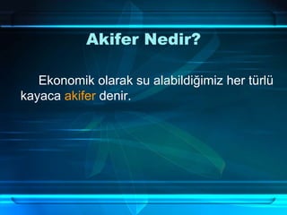 Akifer Parametreleri | PPT