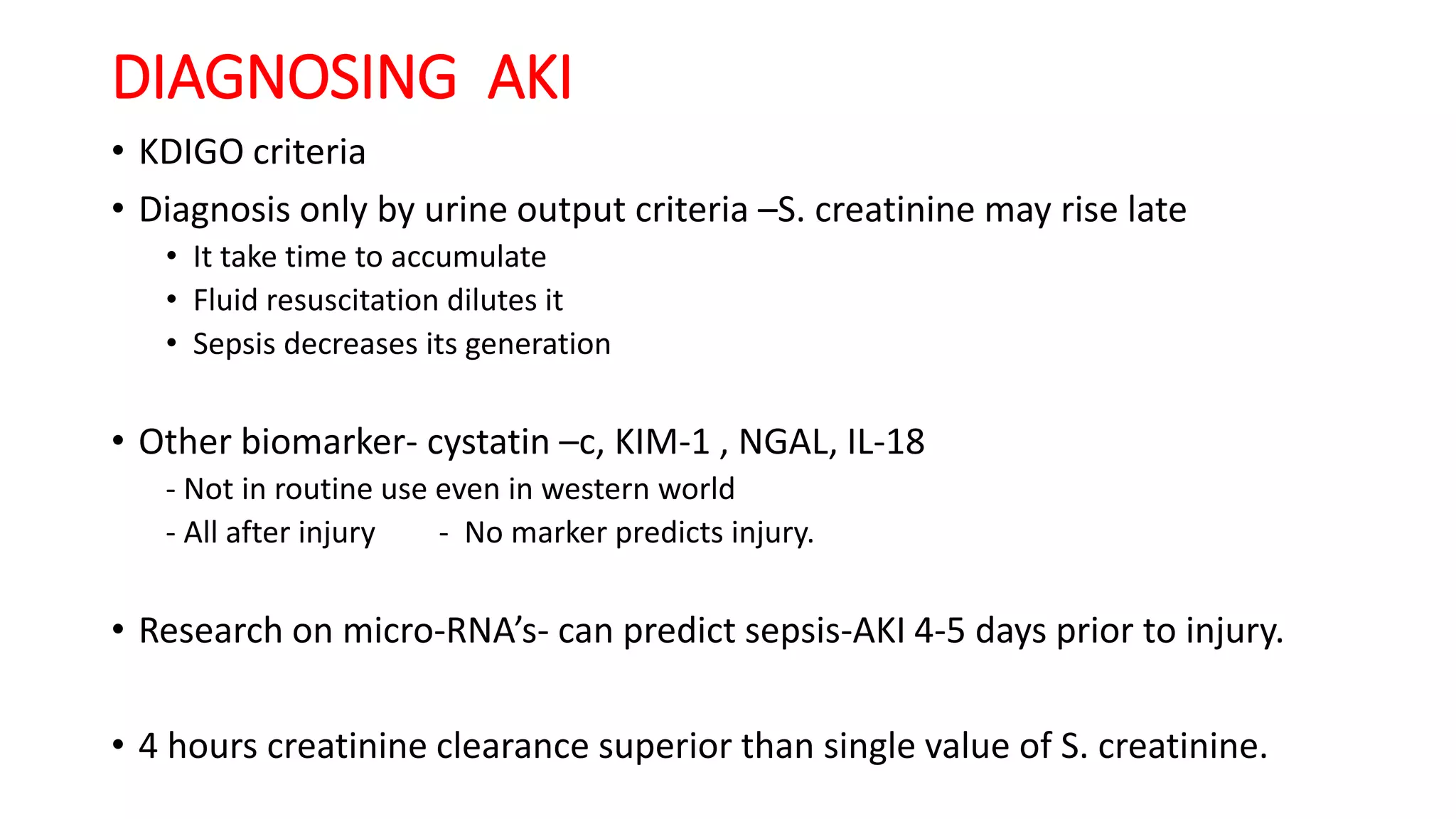 Acute Kidney Injury - Pediatric Perspective | PPTX