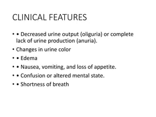 Acute Kidney Injury; A case study with detailed etiology and management ...