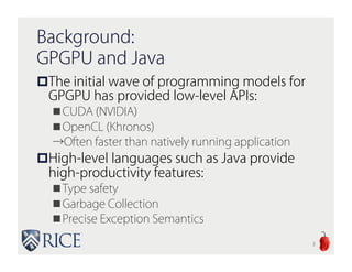 Accelerating Habanero-Java Program with OpenCL Generation | PPT