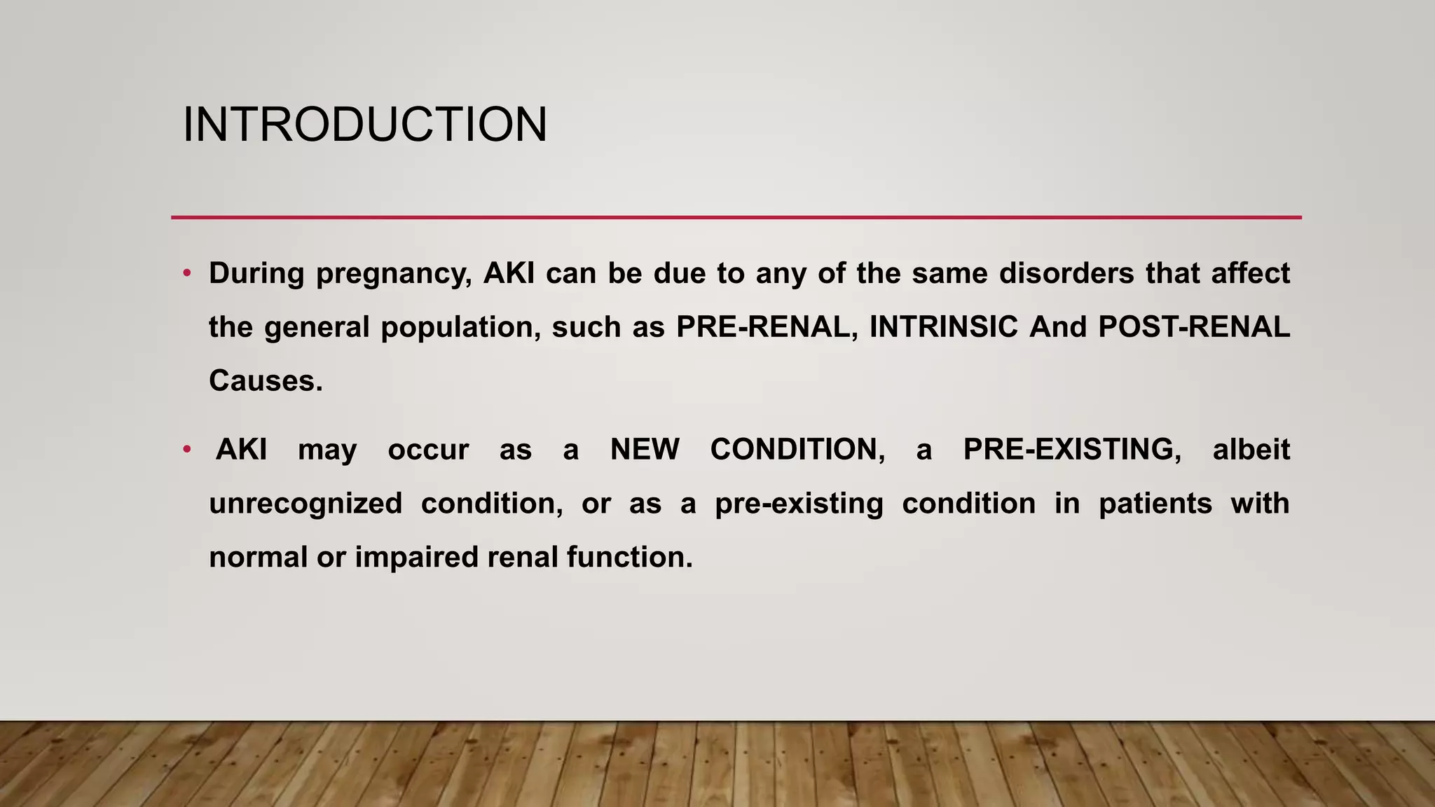Aki in pregnancy | PPTX