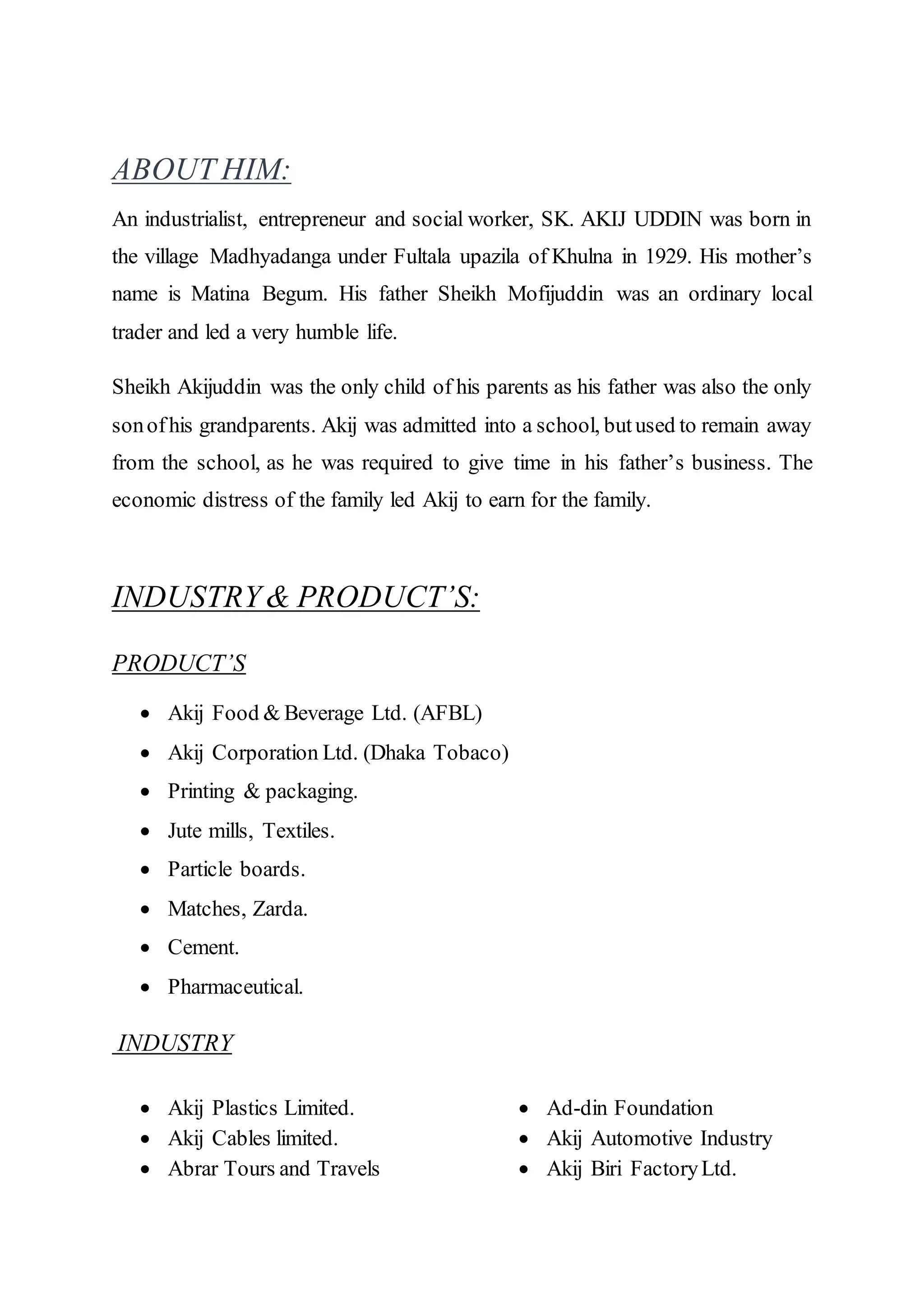 Akij group | DOCX