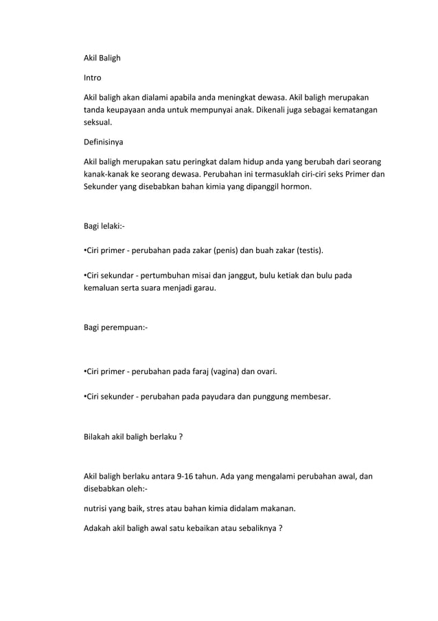 Akil baligh 12 | DOC