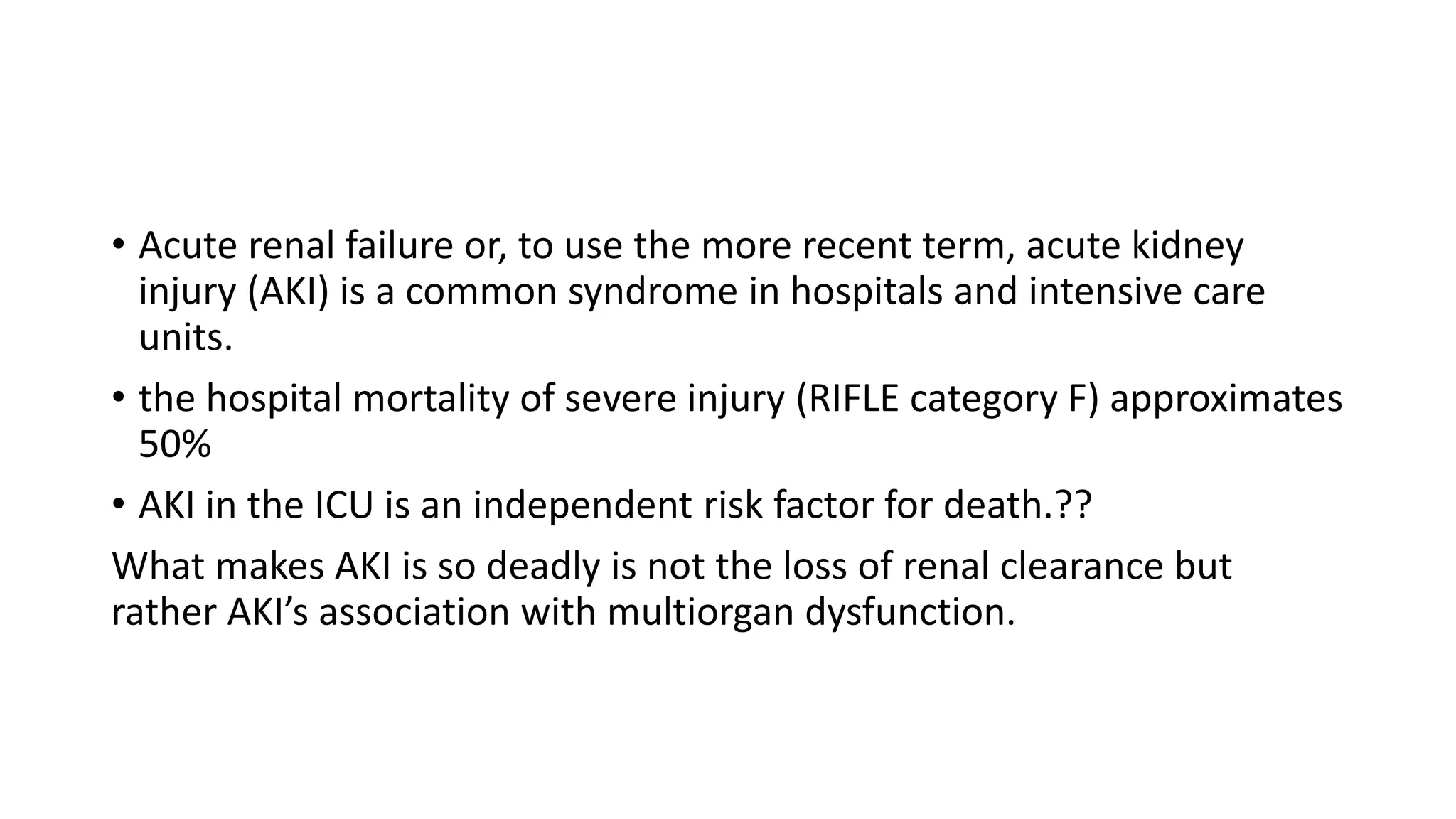AKI Master.ppt acute kidney injury in icu | PPT
