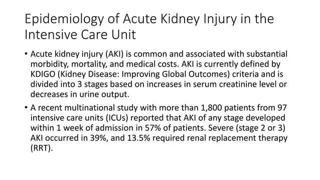 AKI Master.ppt acute kidney injury in icu | PPT