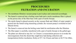 ISSOLATION AND ENUMERATION OF ENTEROCOCCI IN WATER SAMPLES | PPTX