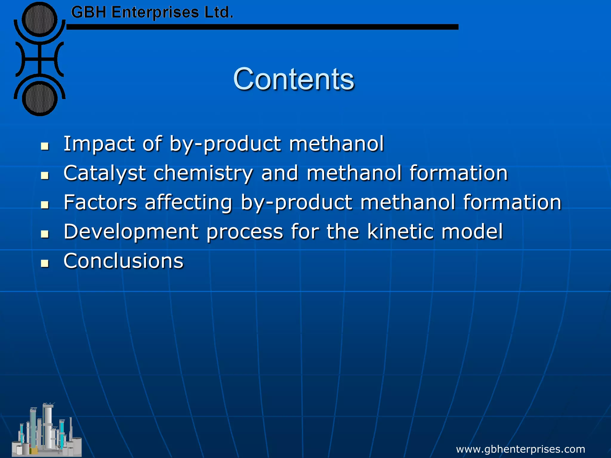 A Kinetic Model of Methanol Formation Over LTS Catalysts | PDF ...