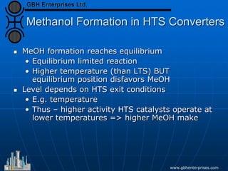 A Kinetic Model of Methanol Formation Over LTS Catalysts | PDF