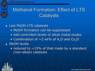 A Kinetic Model of Methanol Formation Over LTS Catalysts | PDF