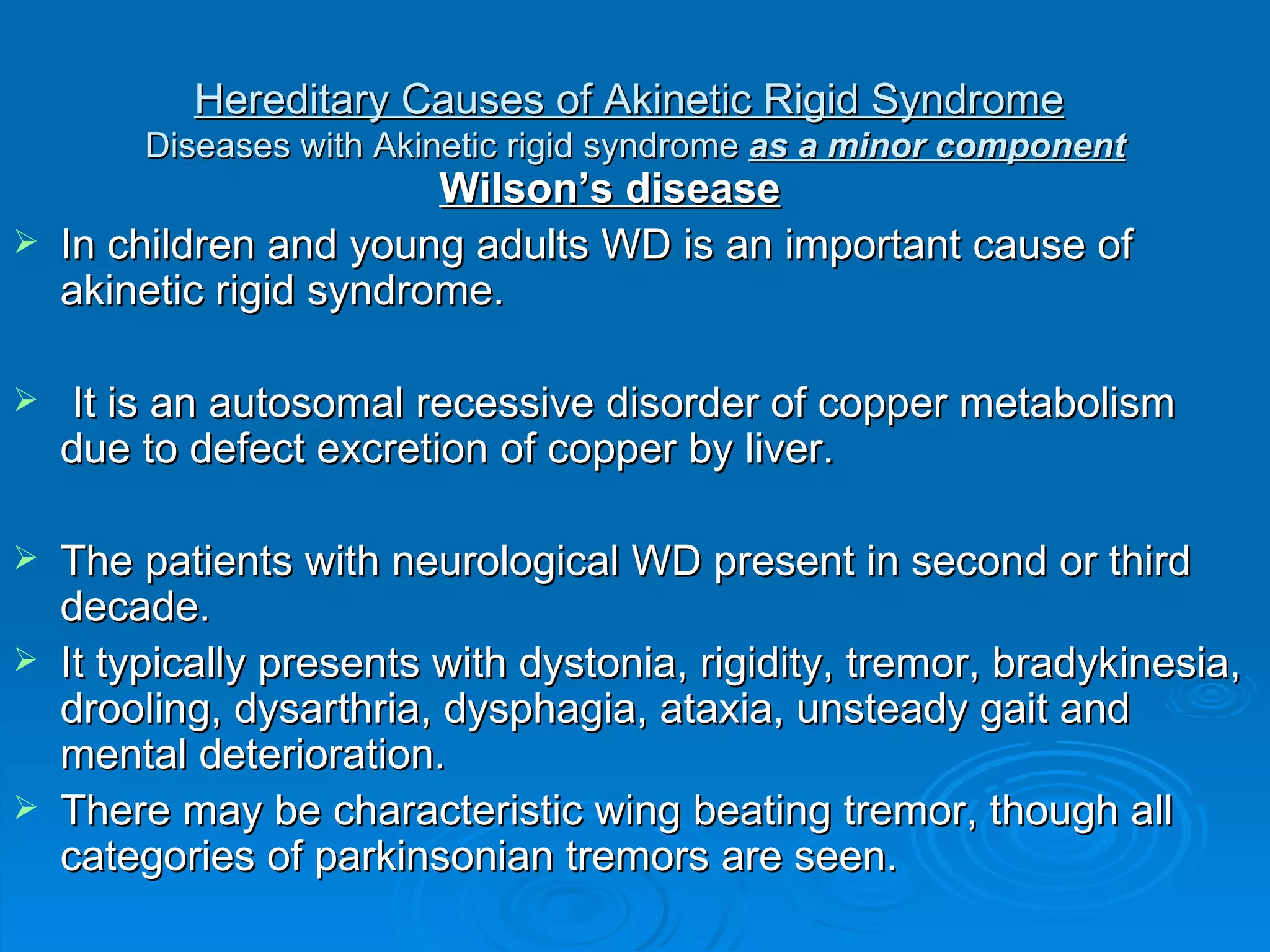 Akinetic rigid syndrome | PPT