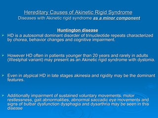 Akinetic rigid syndrome | PPT