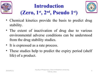 Kinetics and drug stability | PPT