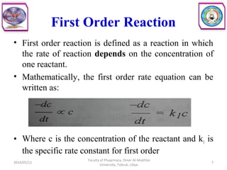 Kinetics and drug stability | PPT