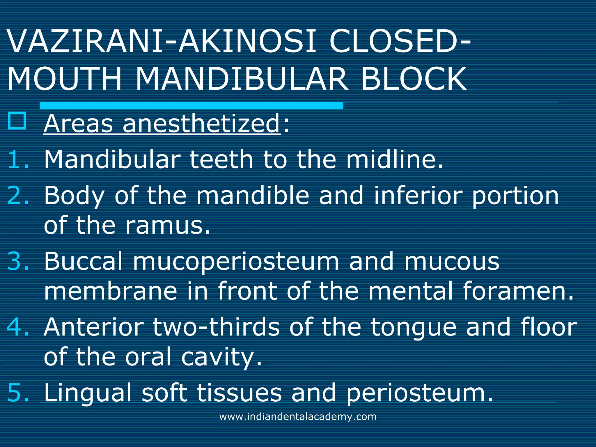 Akinosi & gow gates nerve blocks / prosthodontic courses | PPT