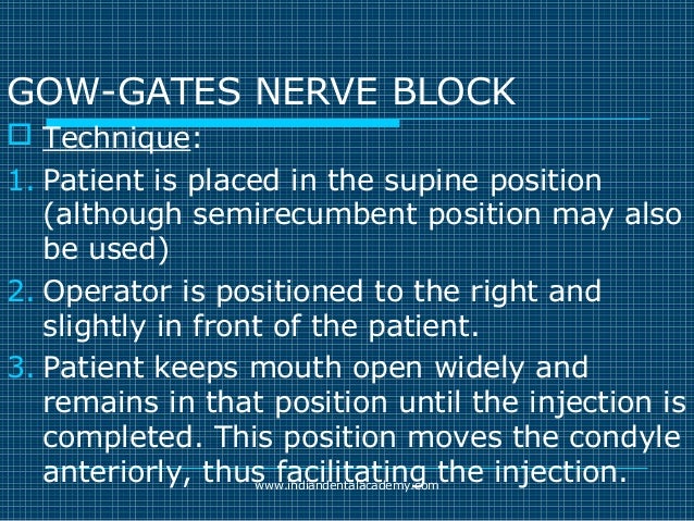 Akinosi & gow gates nerve blocks / prosthodontic courses