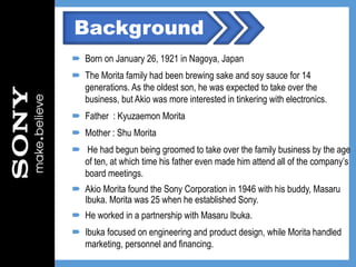 Akio morita(sony) | PPTX