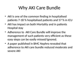 Acute Kidney Injury explained on the background of a QIP | PPTX