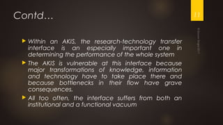 Agricultural Knowledge Information/Innovation System | PPT