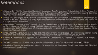 Agricultural Knowledge Information/Innovation System | PPT