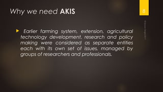 Agricultural Knowledge Information/Innovation System | PPT