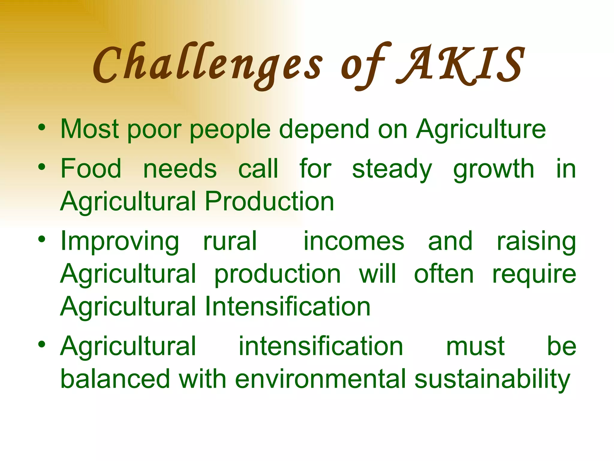 AGRICULTURE KNOWLEDGE INFORMATION SYSTEM | PPT