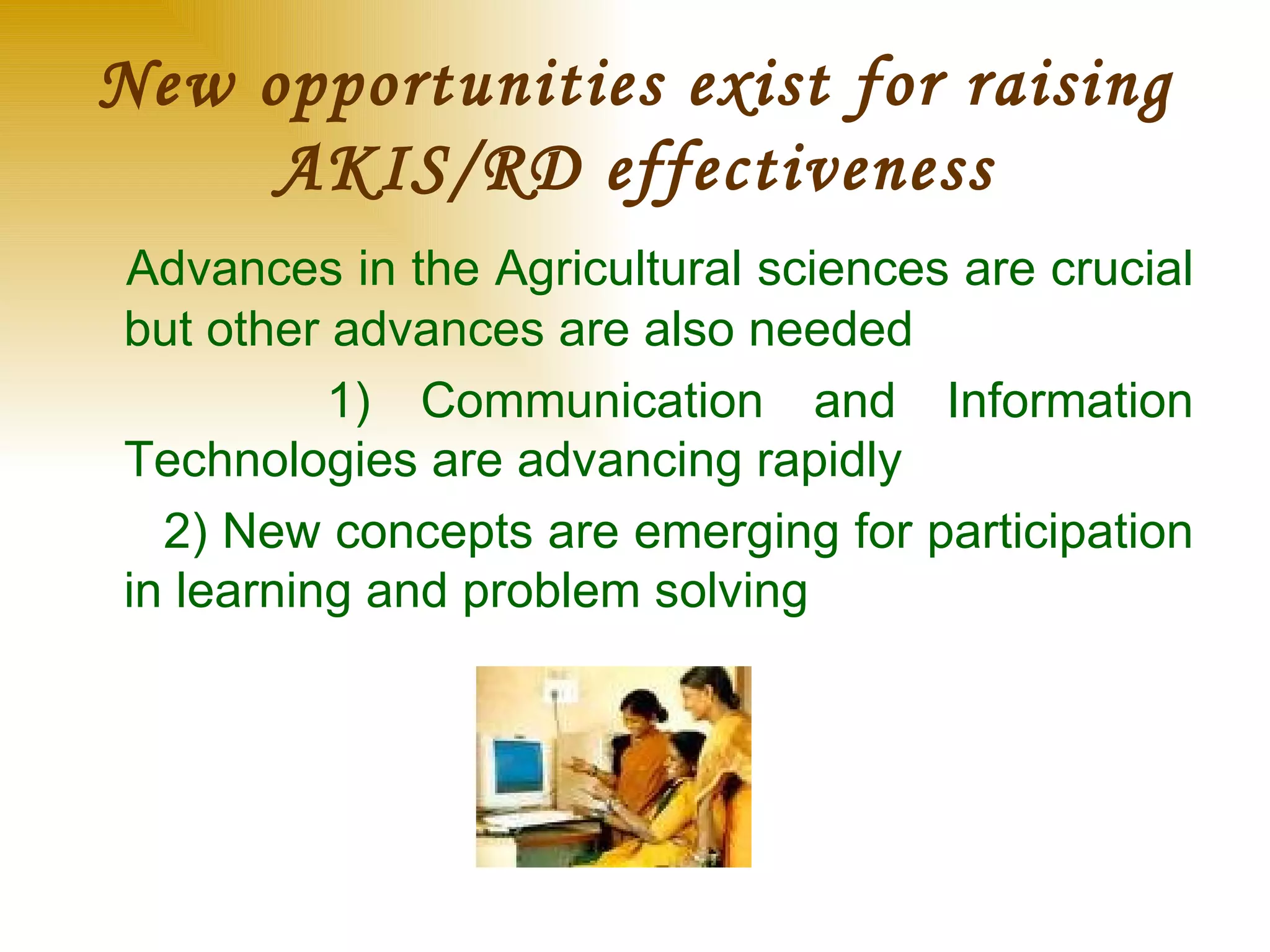 AGRICULTURE KNOWLEDGE INFORMATION SYSTEM | PPT