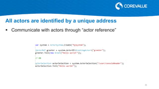 Introduction to actor model with examples on Akka.NET