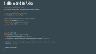 Actor Model Akka Framework | PDF