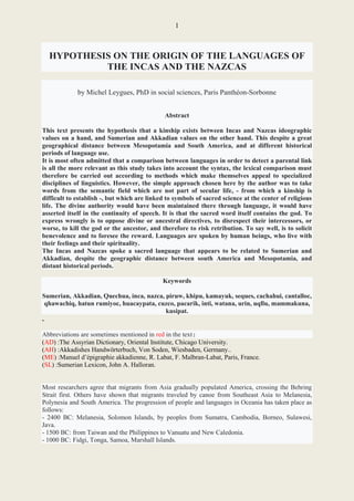 Akkad, Sumer, and Incas, Nazcas languages.pdf