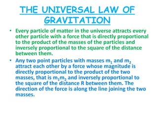 gravitation ppt srinivasa | PPTX | Physics | Science