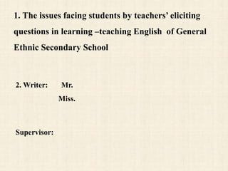 Eliciting in learning | PPT