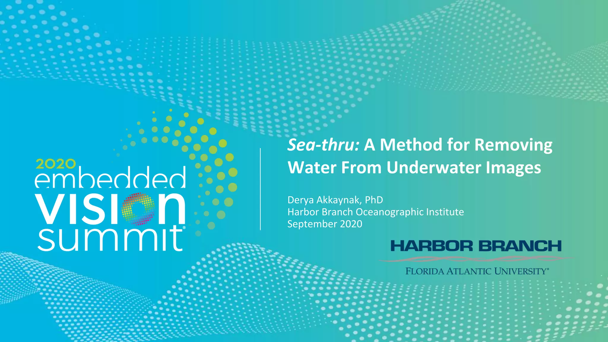 “Sea-thru: A Method for Removing Water from Underwater Images,” a ...