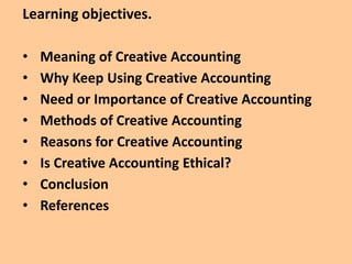 Creative Accounting | PPT