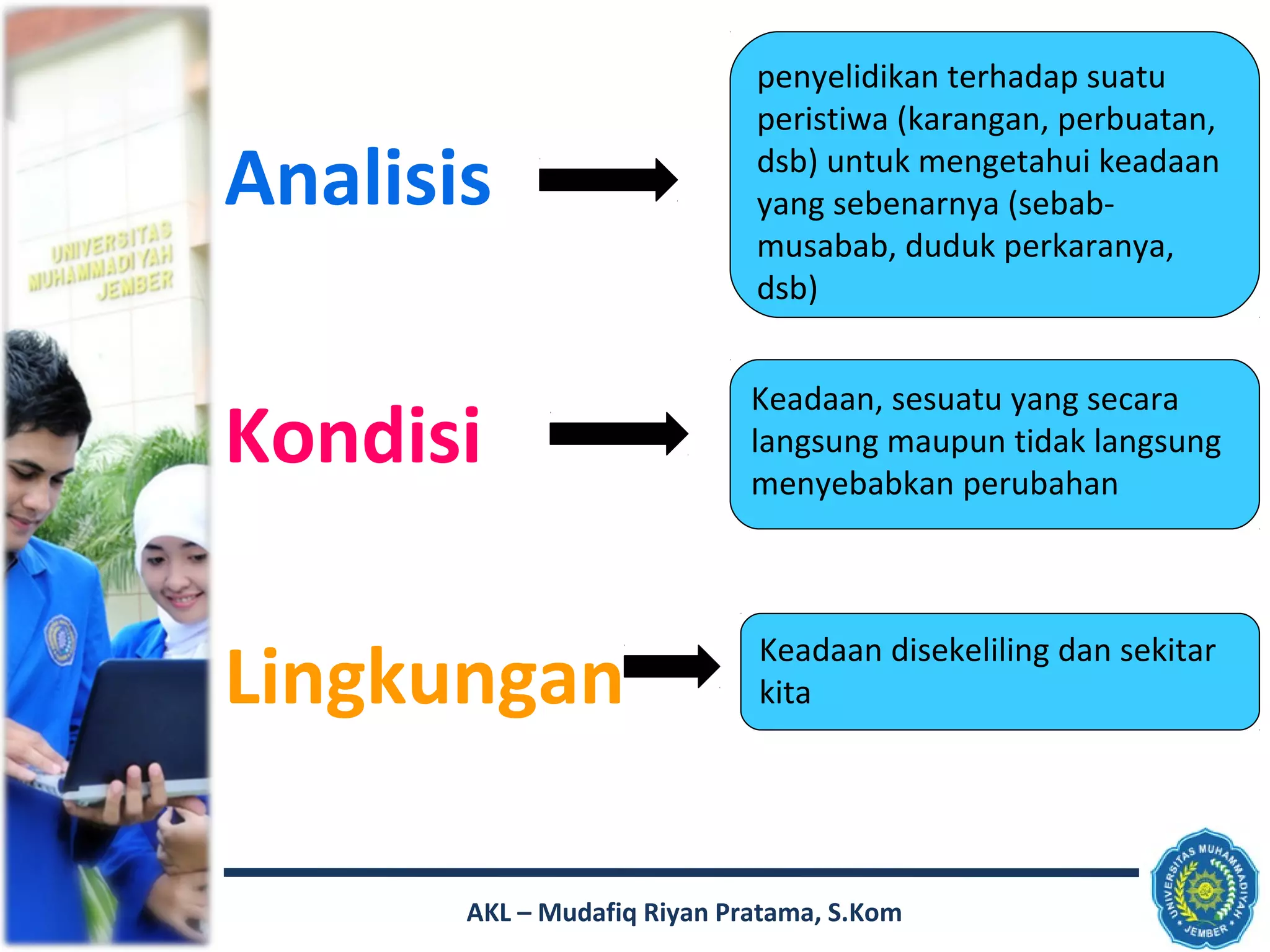 LKMM-TD: AKL (Analisis Kondisi Lingkungan) by Mudafiq | PPT