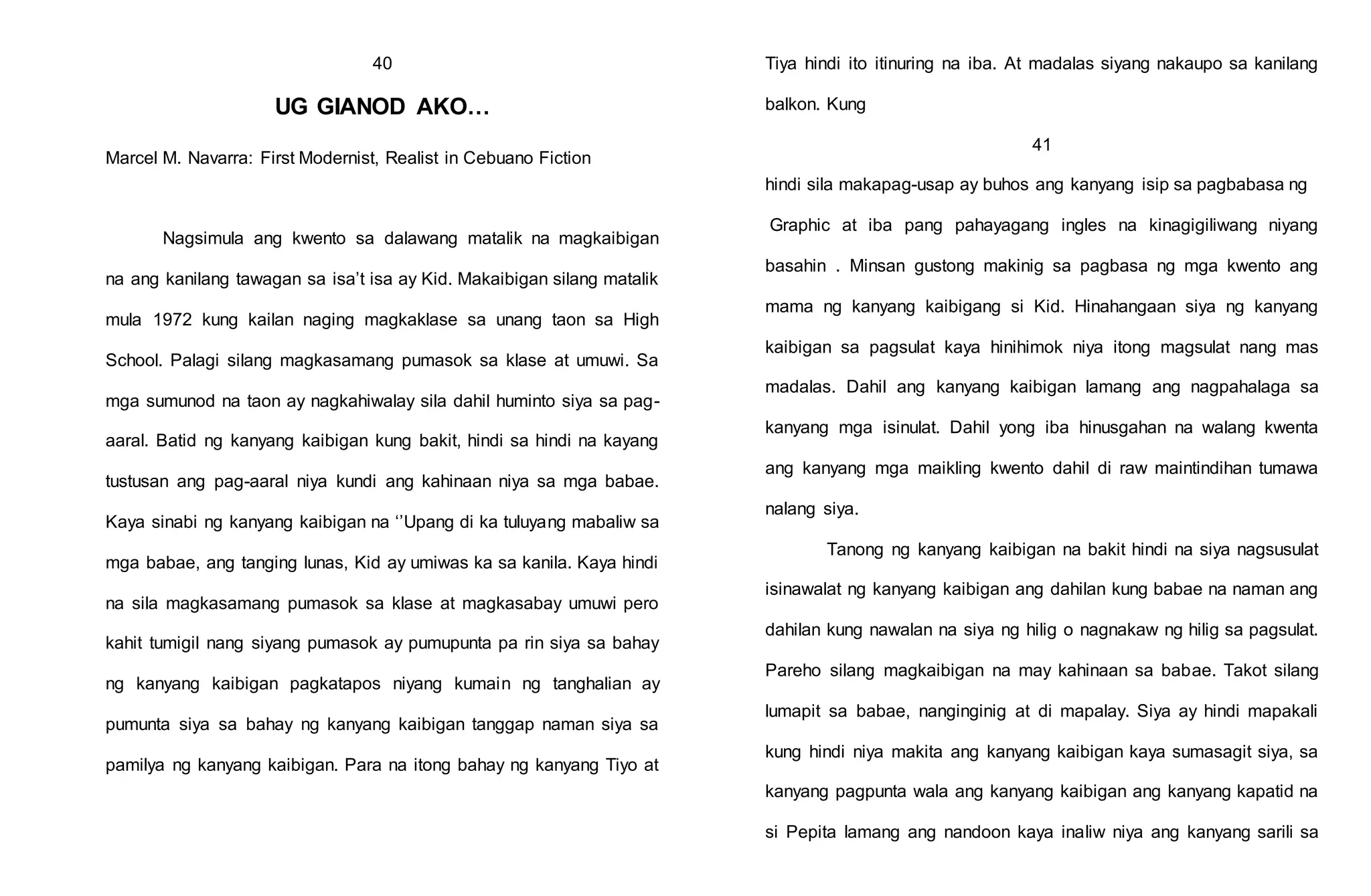 Bisaya tulad ng Tula, Maikling Kwento, at Dula | DOCX
