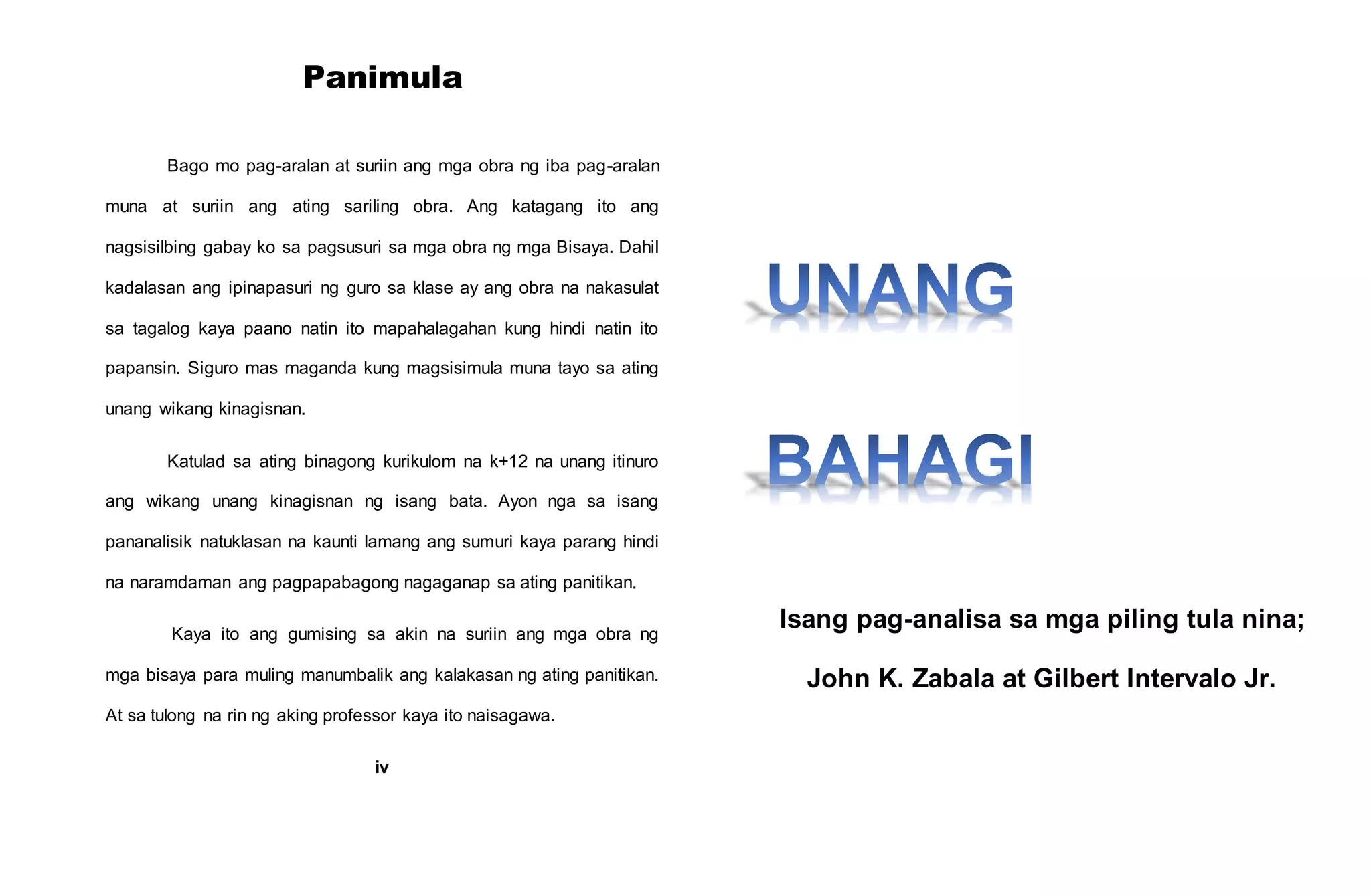 Bisaya tulad ng Tula, Maikling Kwento, at Dula | DOCX