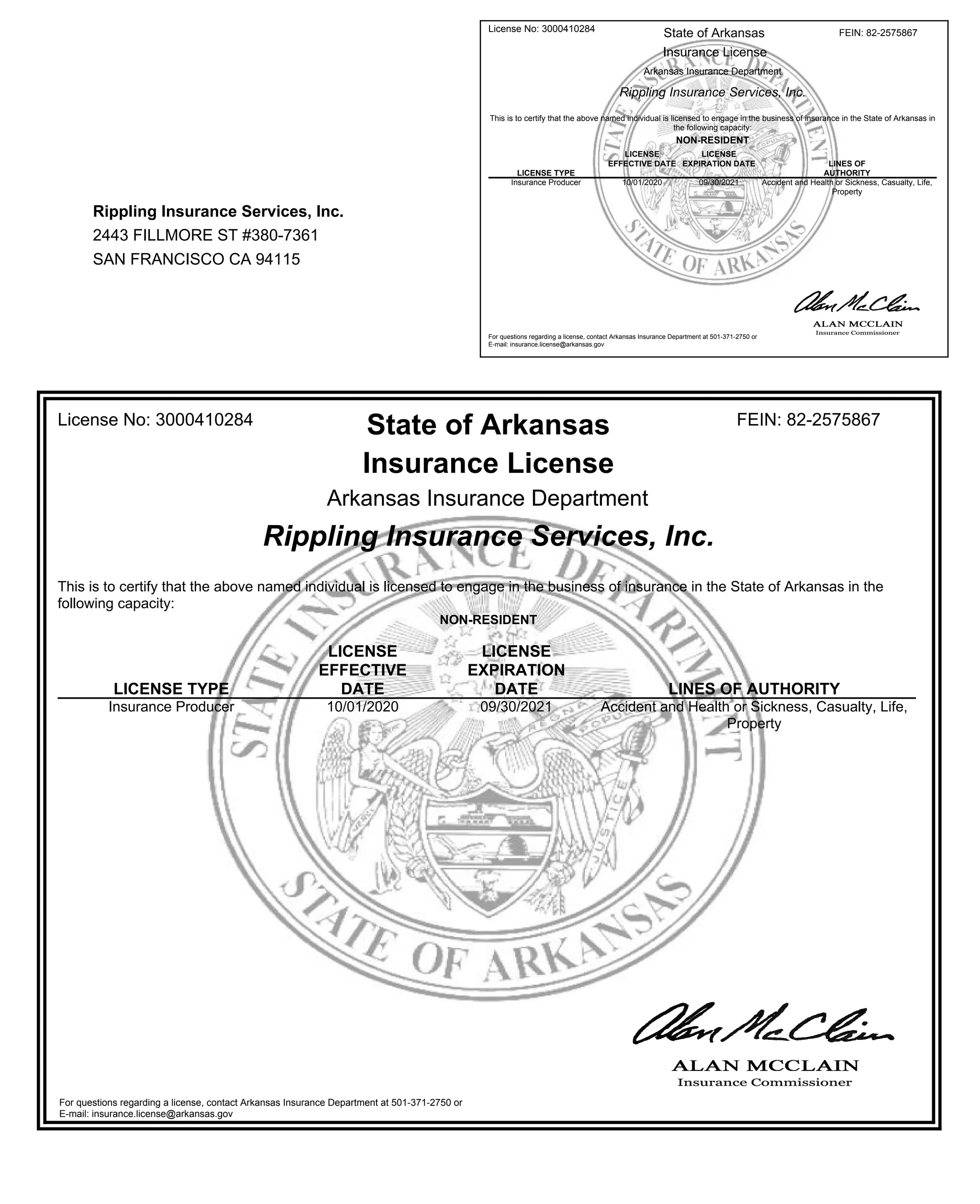 Agency licenses in 50 states and DC | PDF