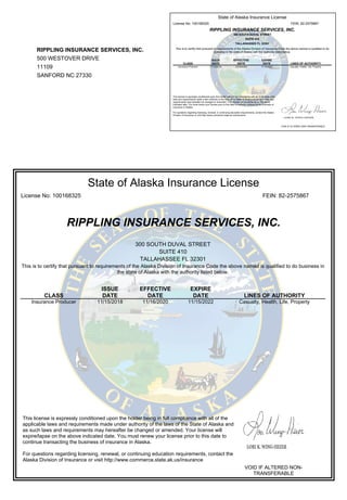 Agency licenses in 50 states and DC | PDF