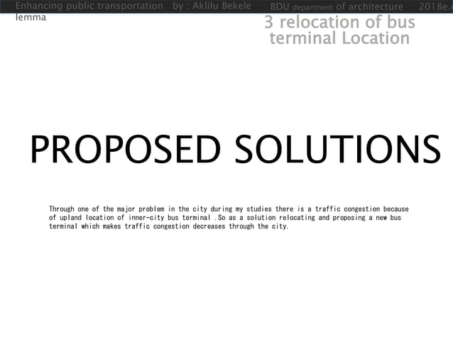 bus terminal design | PPTX