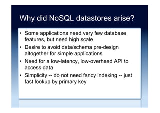 Considerations for using NoSQL technology on your next IT project ...